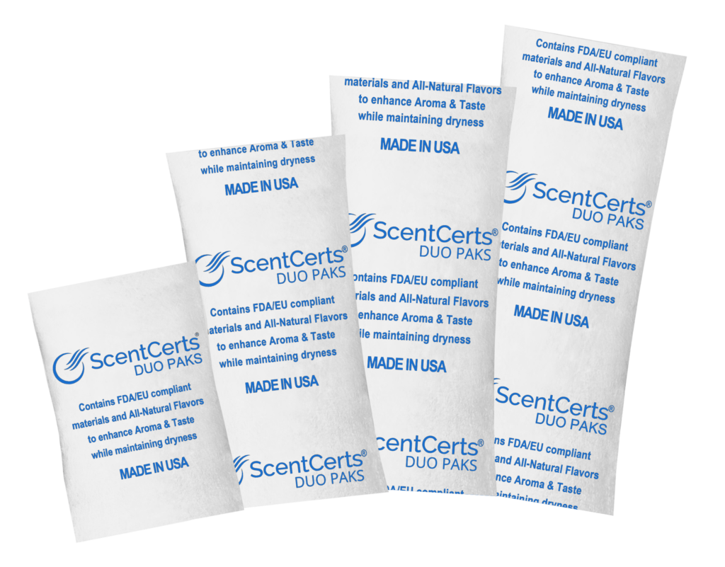 DUO PAKS - Scented desiccants that enhance the aroma and taste of ...